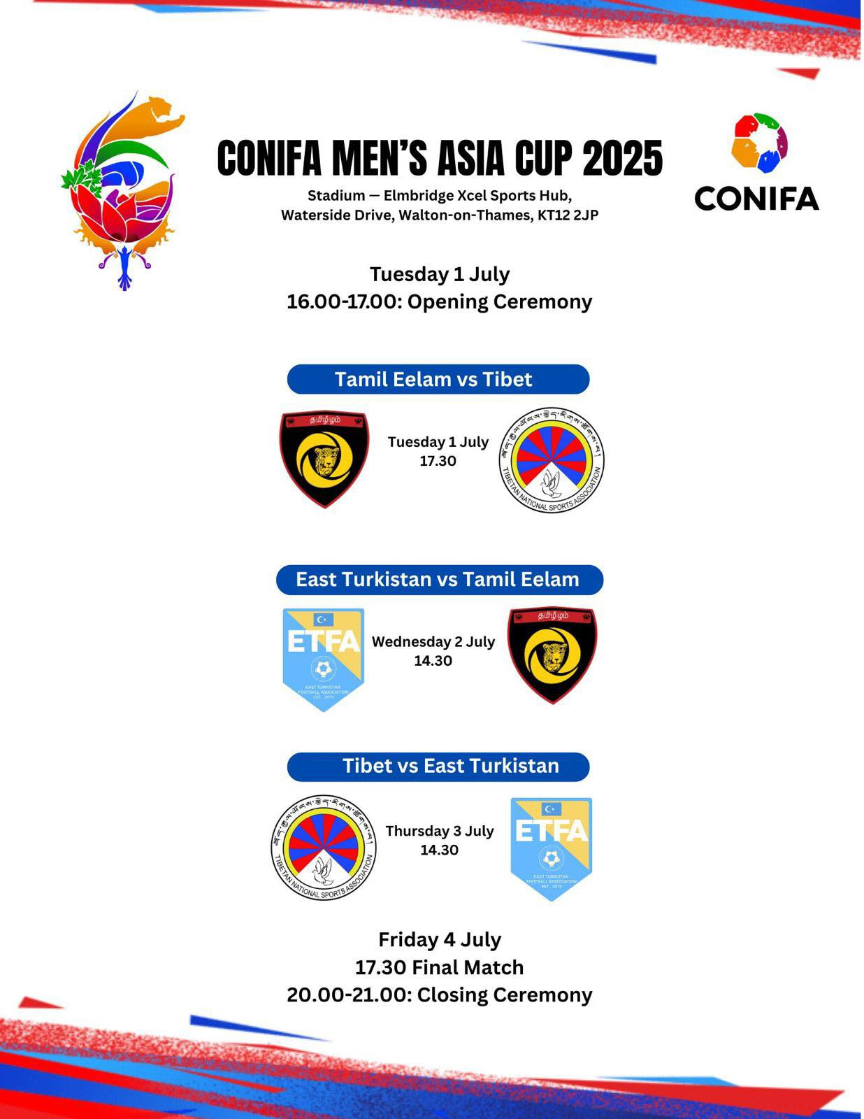CONIFA Asia Cup London 2025 | CONIFA