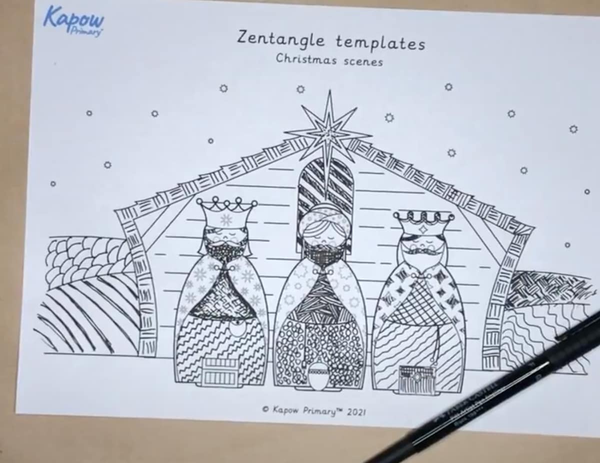 UKS2 Art Lesson Plan | Christmas Zentangle Patterns