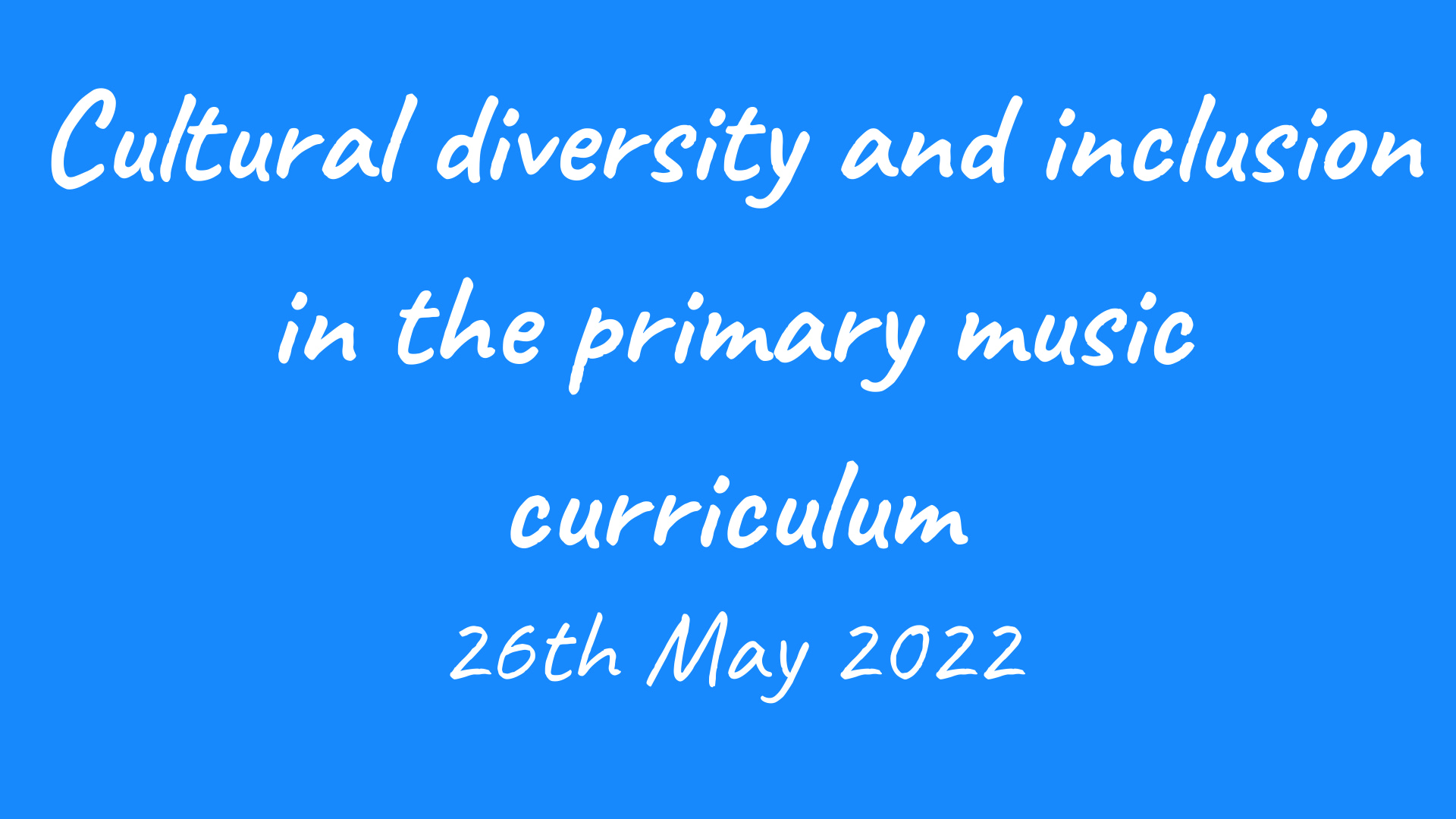 Cultural Diversity & Inclusion in Music | Presentation