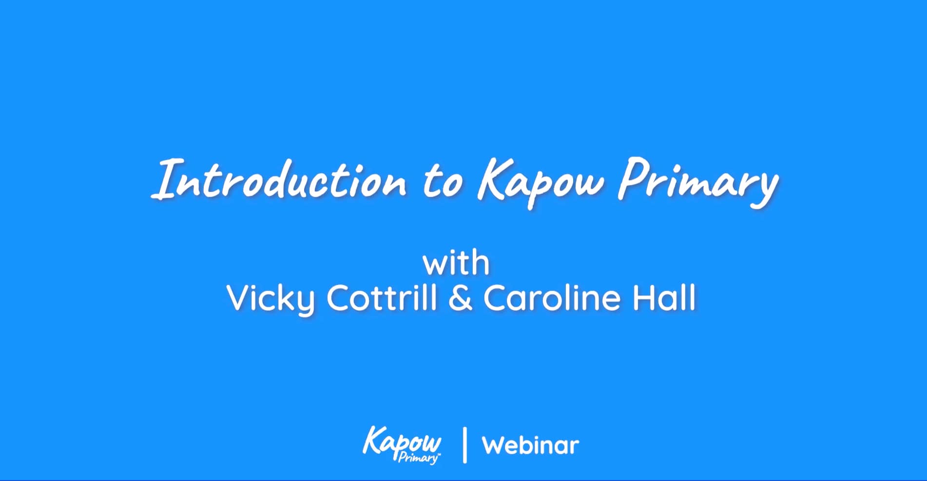 Webinar: An Introduction To Kapow Primary