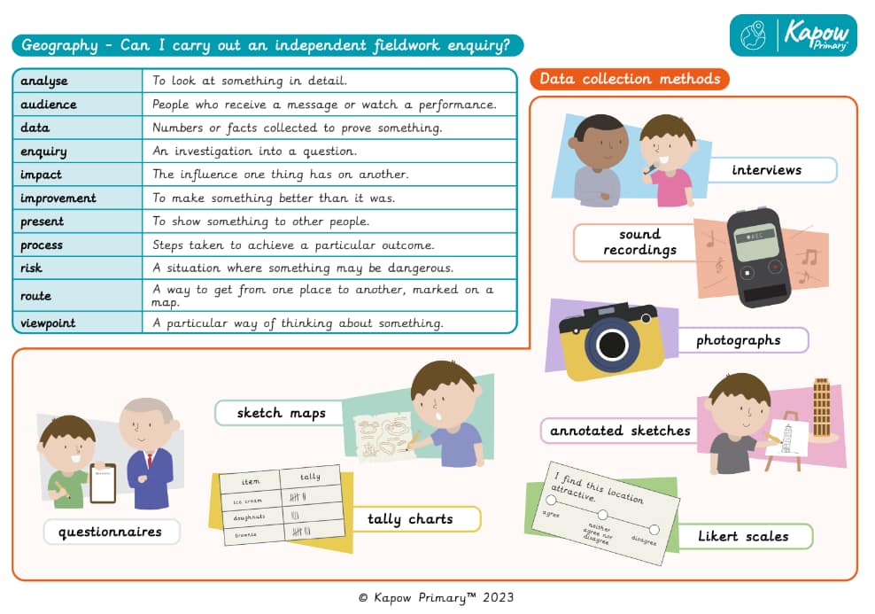KS2 Geography Knowledge Organiser | Fieldwork Enquiry