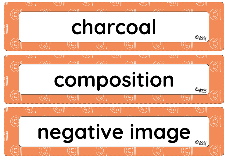 Vocabulary display - Art and design Y3: Prehistoric painting