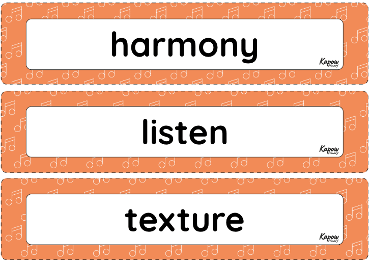 Vocabulary - Changes in Pitch, Tempo & Dynamics