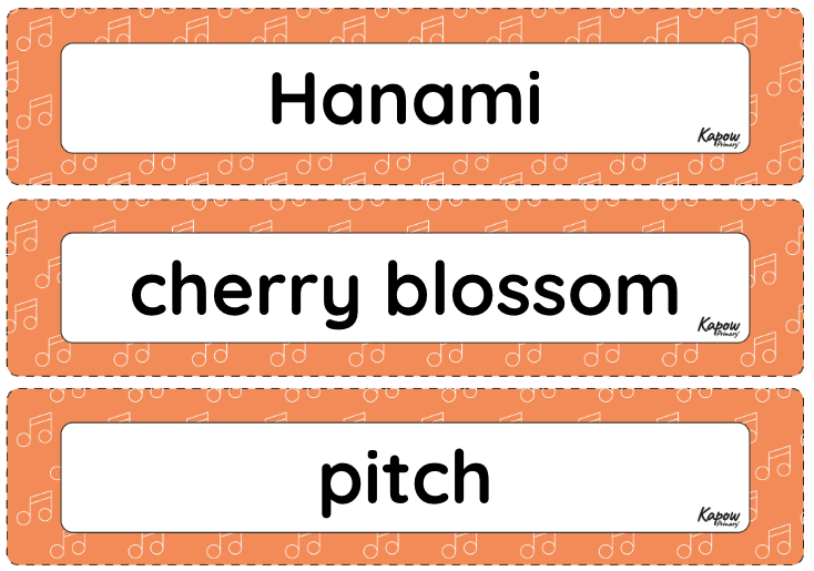 Vocabulary display: Haiku, music and performance