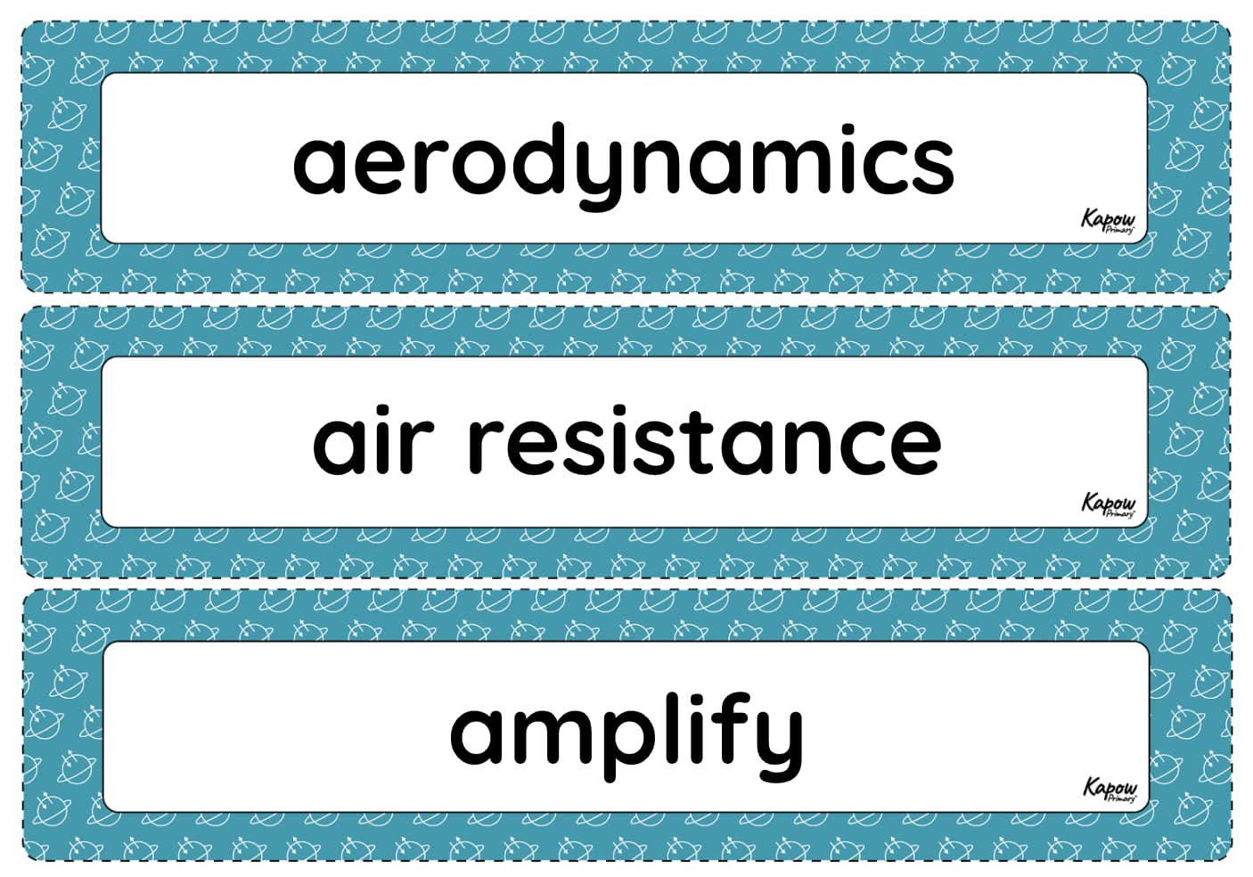 Vocabulary display: Unbalanced forces