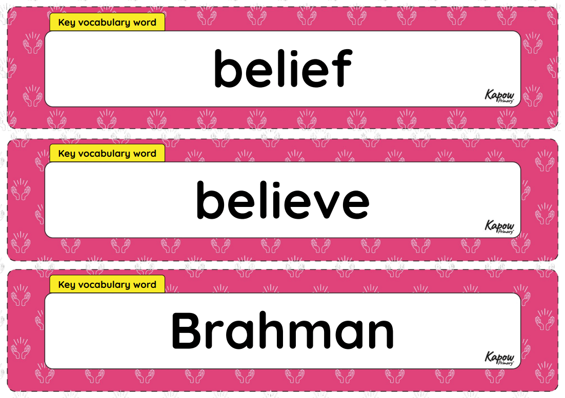 Vocabulary display: R&W Y1: How did the world begin?