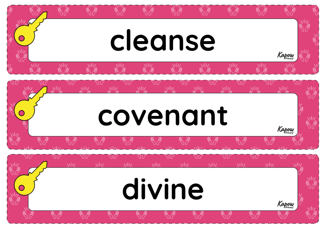 Key vocabulary display: R&W - Y3/4