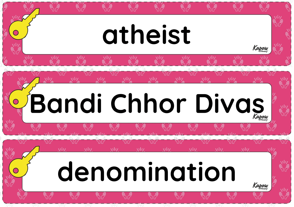 Key vocabulary display: R&W - Y5/6