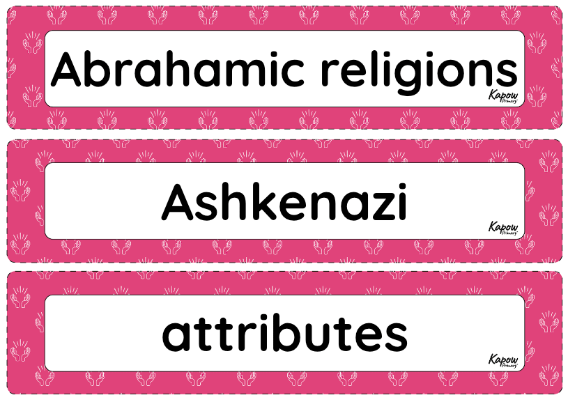 Vocabulary display - R&W Y6: Why does religion look different around ...