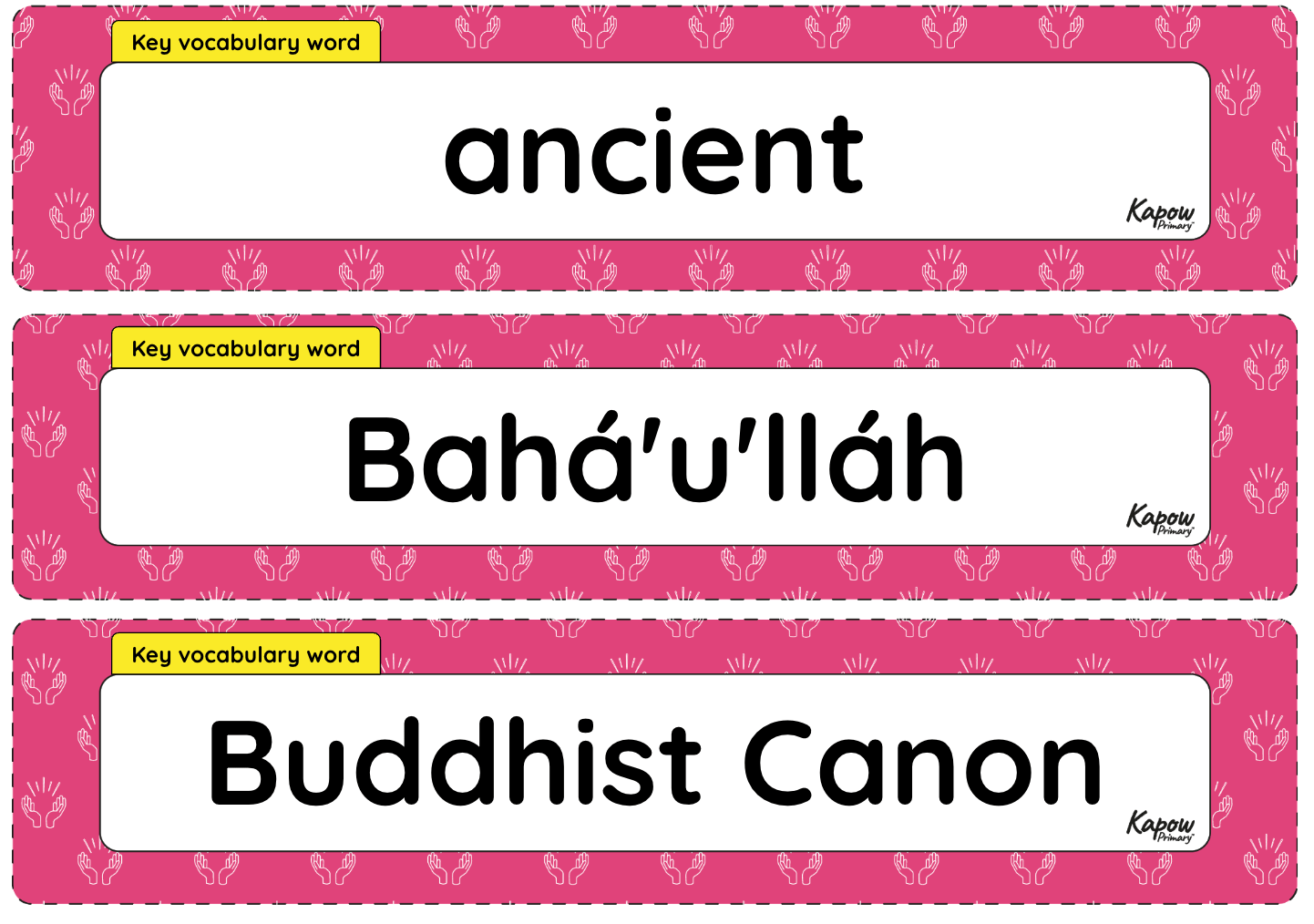 Key Vocabulary Display - R&W Y4