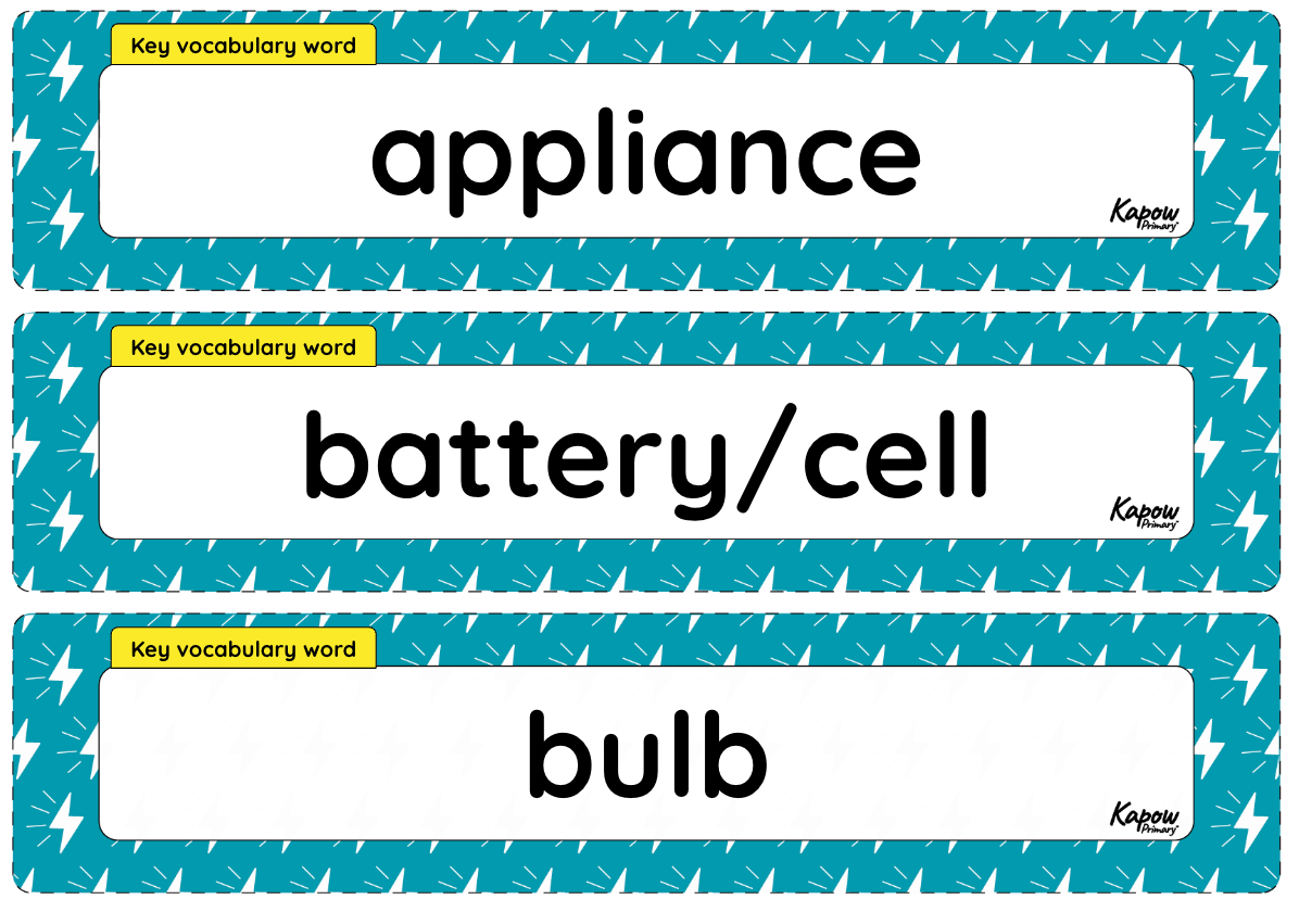 Vocabulary - Electricity & Circuits