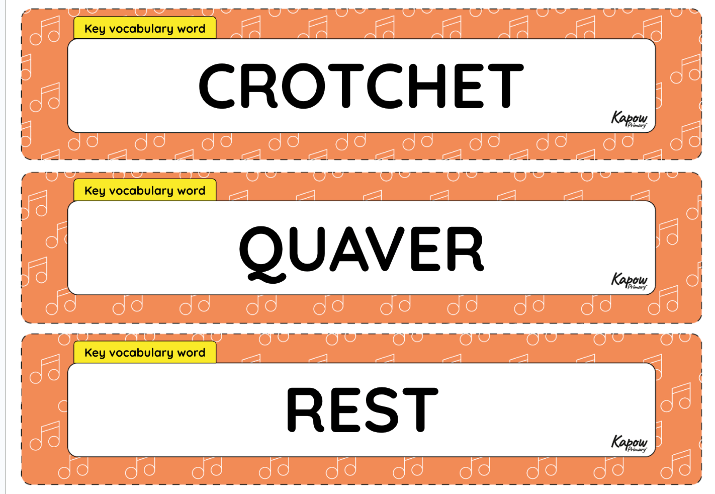 Vocabulary display: Musical Layers