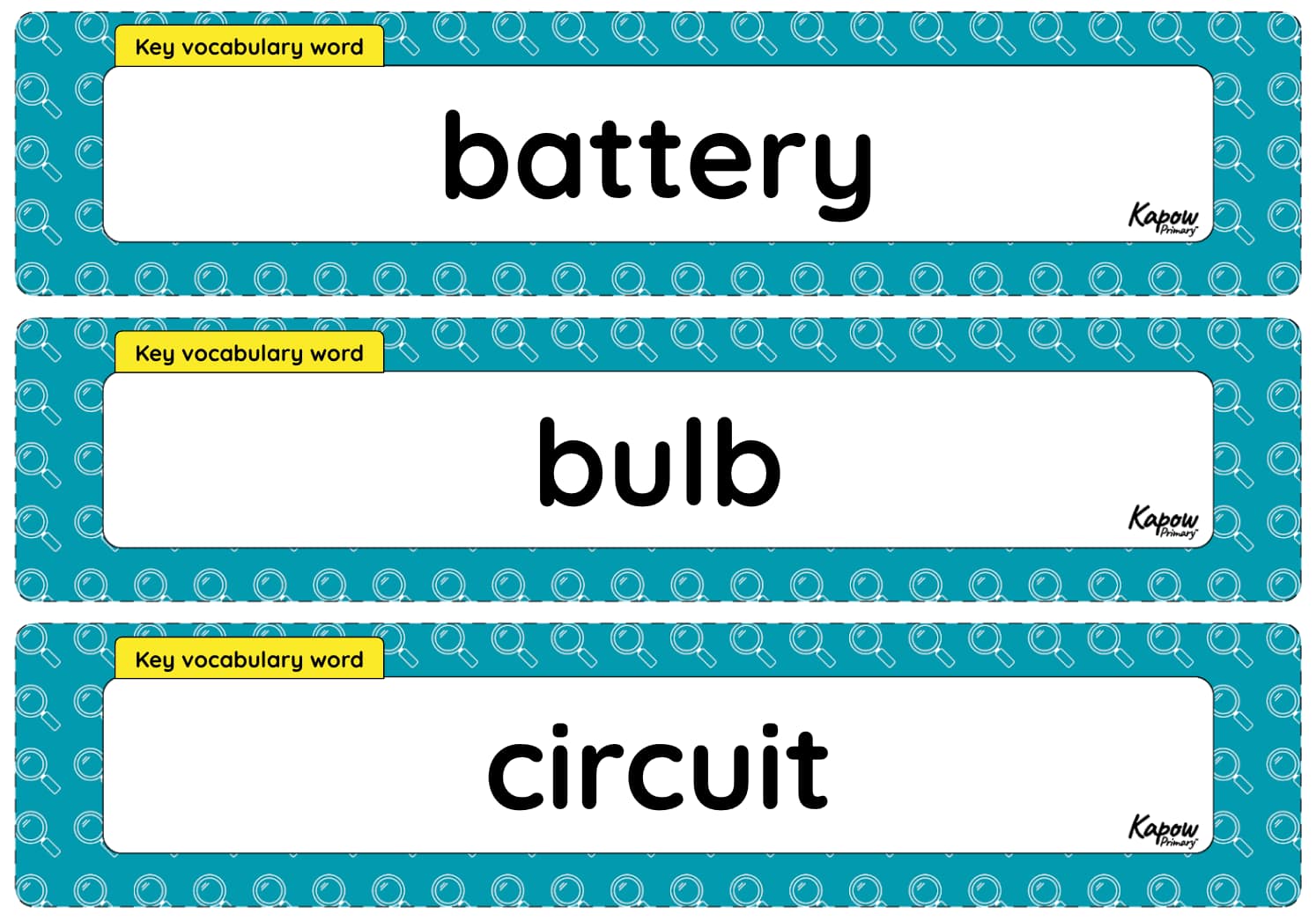 Vocabulary display - Science Y3/4 (A): Making connections: How does ...