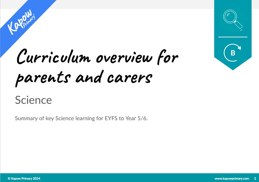 Science: Curriculum guide for parents and carers – mixed-age (Cycle B)