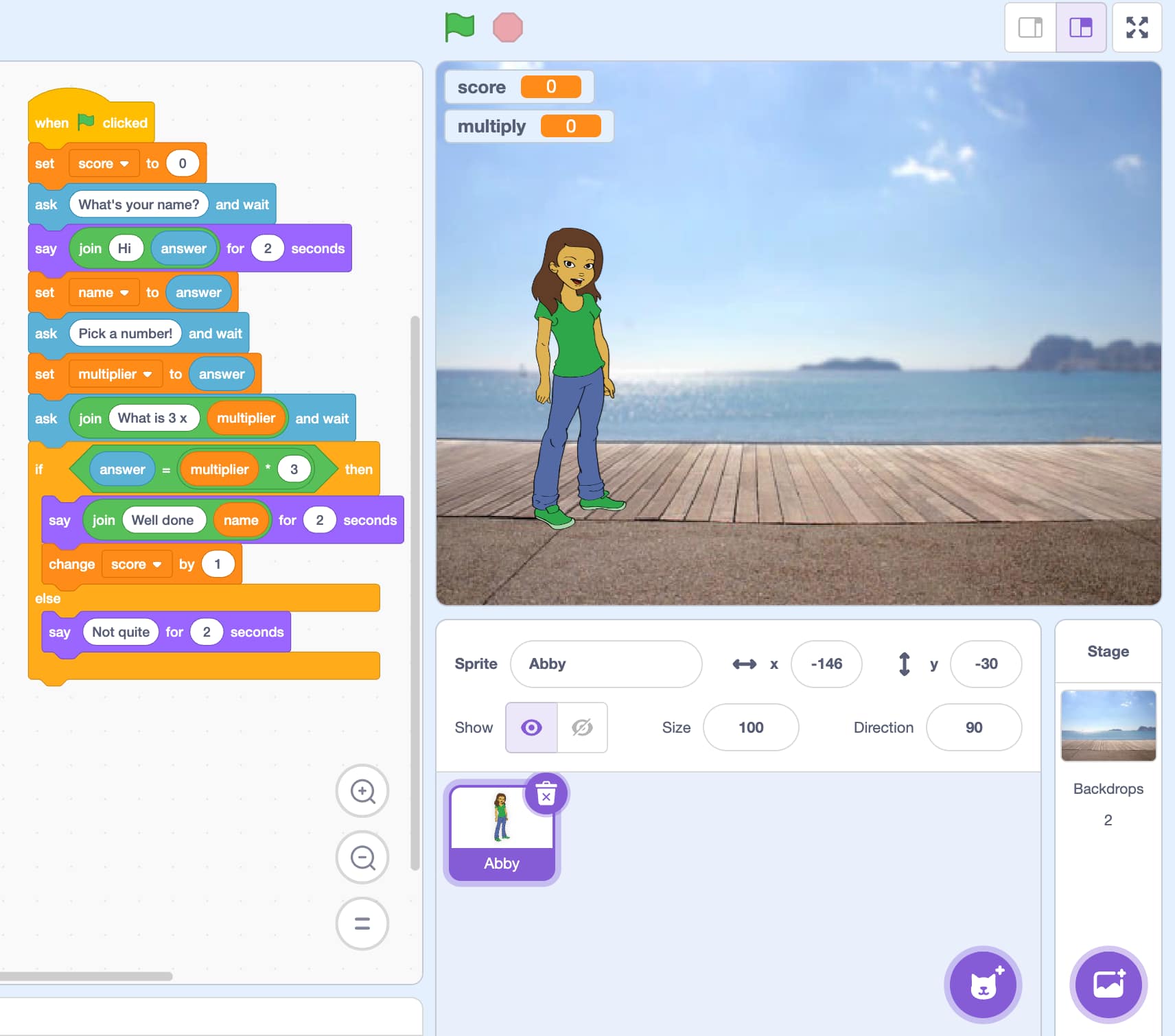 Programming 1: *New* Further coding with Scratch