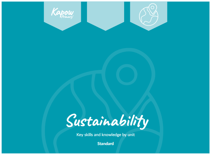 Sustainability key skills and knowledge by unit