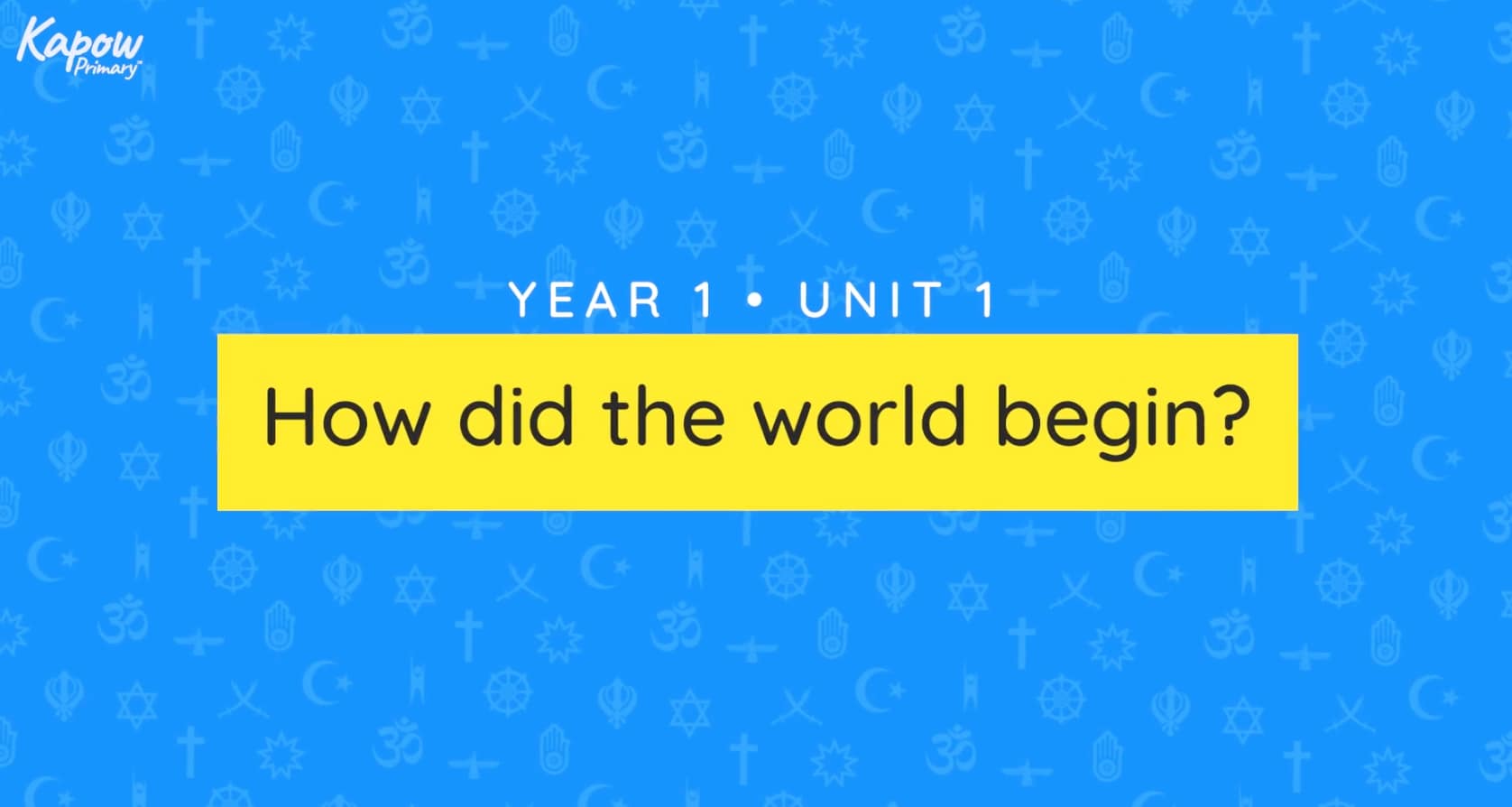 Teacher video: How did the world begin? - Kapow Primary