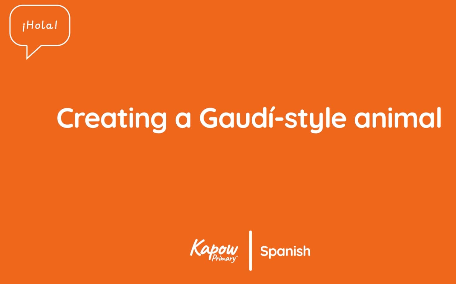 Pupil video: Creating a Gaudí-style animal - Kapow Primary