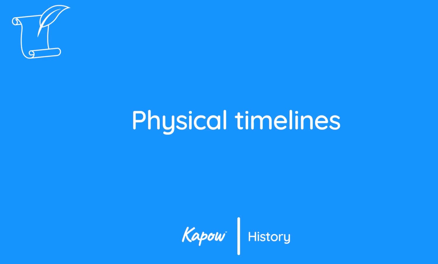 Teacher video: Physical timeline - Kapow Primary