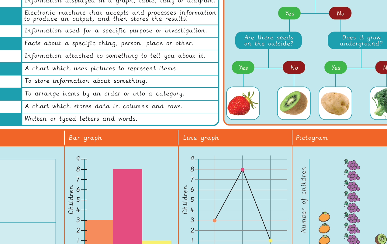 Knowledge organiser: Computing - Y1 Introduction to data - Kapow Primary